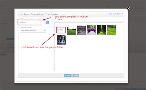 webed cloud user guide creating a photo gallery on a page