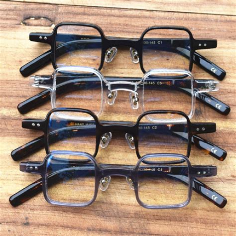 Hand Made Vintage Small Square Acetate Eyeglass Fr Grandado