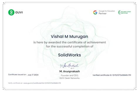 Vishal M On Linkedin Learningjourney Solidworks Cad 3dmodeling Skillup