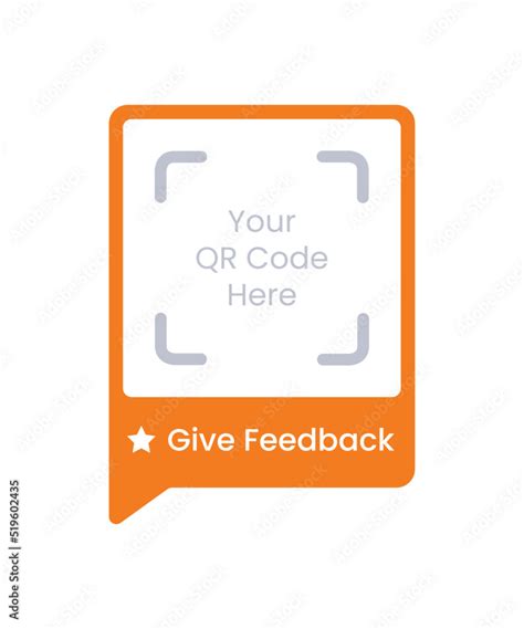 Give Feedback Qr Code Frame Vector Scan Me Phone Tag Qr Code Mock Up Mockup Barcode Id And