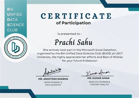 prachi sahu on linkedin microsoft excel datathon organized by the bia