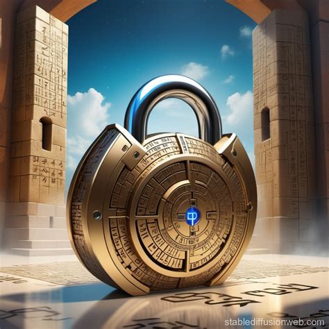 Encryption Padlock Over Ancient Cipher Text Stable Diffusion Online