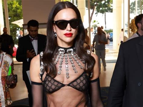 Irina Shayk Attended A Party At The Cannes Film Festival While Wearing See Through Lingerie And