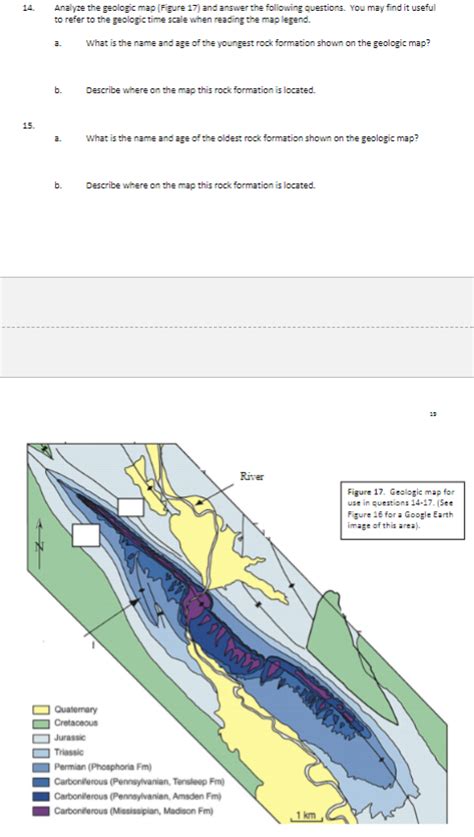 Solved 14 Analyze The Geologic Map Figure 17 And Answer Chegg Com