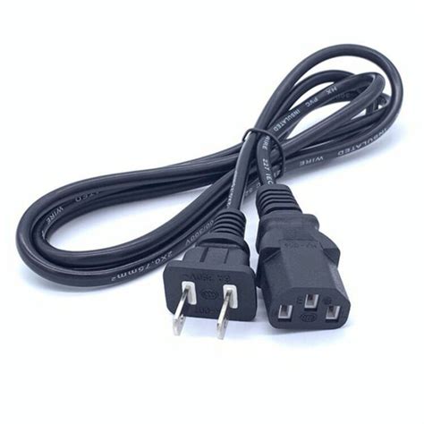 Ac Cpu Rice Cooker Power Cord Us Plug 2 Pin For Pc Computer Printer Monitor Home Appliance Etc