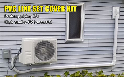 Amazon Com DWALE 4 17Ft PVC Decorative Line Set Cover Kit Mini Split Line Set Cover For
