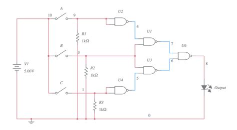 NAND Gate Circuit Multisim Live