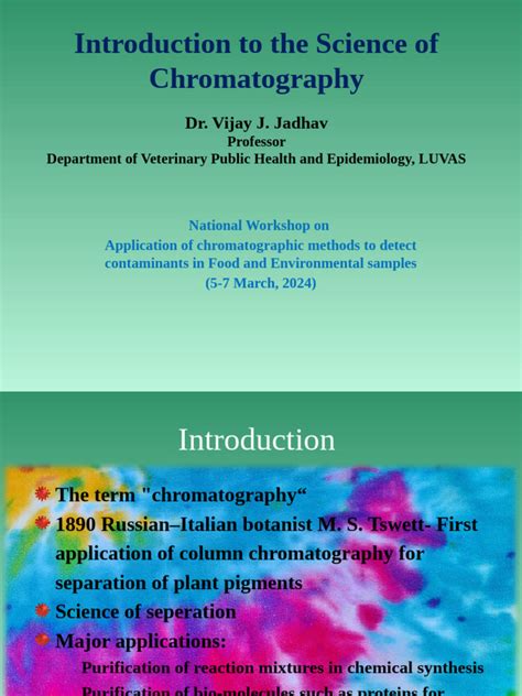 Introduction To Chromatographic Techniques Pdf Chromatography Wellness