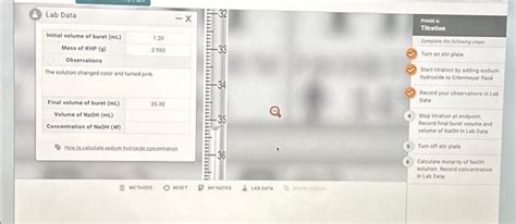 Solved URGENT PLEASEA Lab Data Initial Volume Of Buret ML Chegg Com