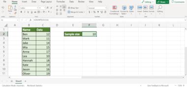 How To Calculate Sample Size In Excel Sheetaki