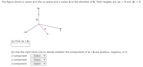 Solved He Figure Shows A Vector A In The Xy Plane And A Chegg