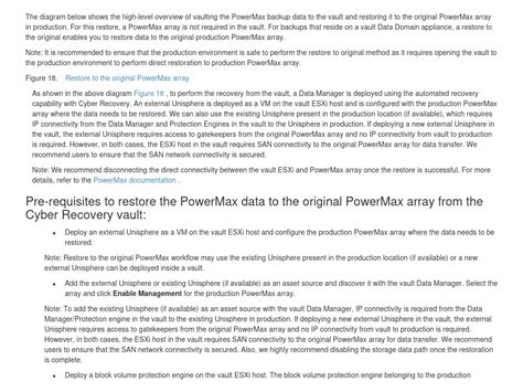 Restore To The Original Powermax Array Dell Powerprotect Cyber Recovery Isolate And Create