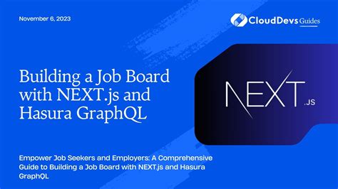 Building A Job Board With Nextjs And Hasura Graphql