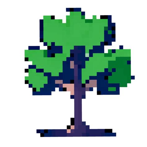 Arbol Pixel Art Png Para Descargar Gratis
