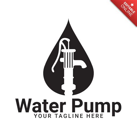 Water Pump Logo Design Template Free Design Template