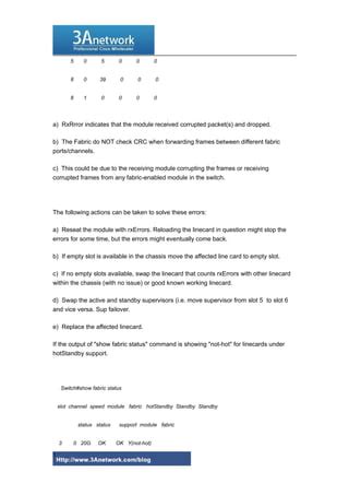 How To Troubleshoot Switch Fabric PDF