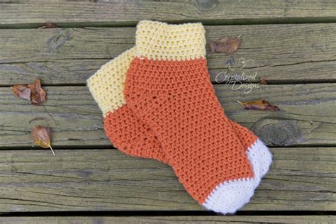 Candy Corn Socks ~ A Free Crochet Pattern Crystalized Designs
