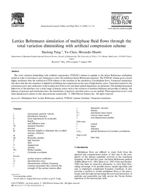 Pdf Lattice Boltzmann Simulation Of Multiphase Fluid Flows Through The Total Variation