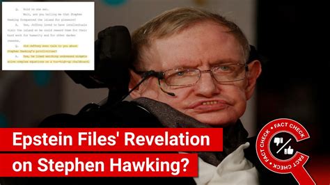 Fact Check Epstein Files Reveal Stephen Hawking Liked To Watch