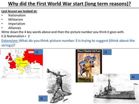World War 1 Part 1 Teaching Resources
