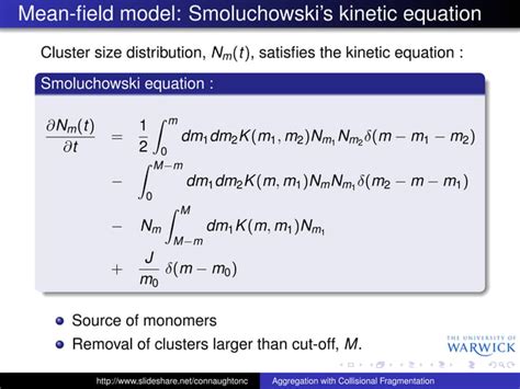 Cluster Cluster Aggregation With Complete Collisional Fragmentation Ppt