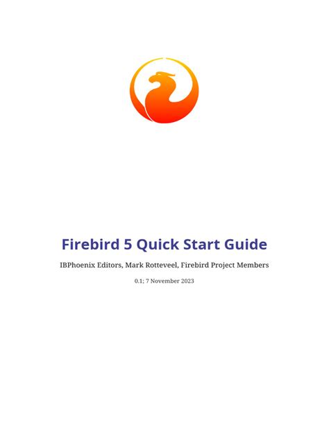 Firebird 5 Quickstartguide Download Free Pdf Installation Computer