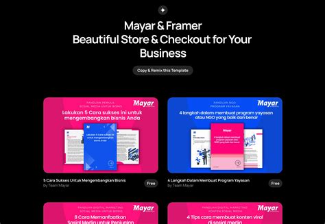 Membuat Katalog Produk Keren Tanpa Koding Dengan Framer Dan Mayar