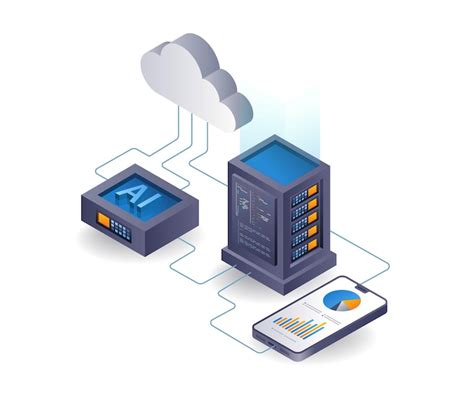 Premium Vector Artificial Intelligence Cloud Server Smartphone