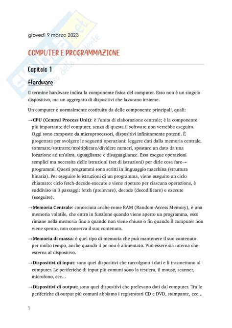 appunti di programmazione