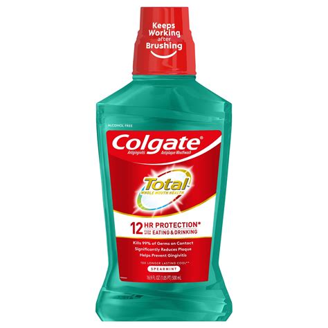 Colgate Total Pro Shield Alcohol Free Mouthwash Spearmint 500 Ml 1