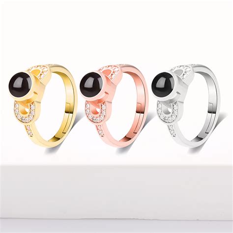 Personalized Cirlcle Projection Photo Ring Yoheir