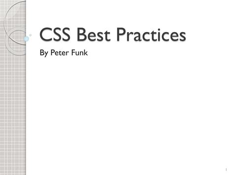 PPT CSS Best Practices PowerPoint Presentation Free Download ID