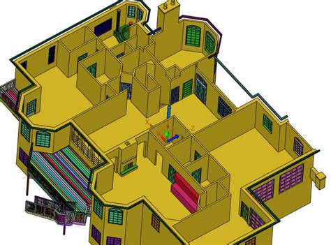 二层别墅架空层带车库农村自建房设计图step 模型图纸下载 懒石网