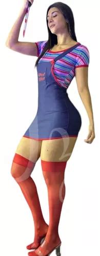 Disfraz De Chucky Sexi Para Mujer Halloween Chucky Meses Sin Intereses