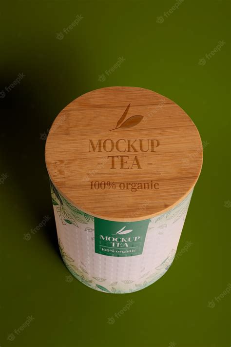 상자 디자인의 차 포장 모형 프리미엄 Psd 파일