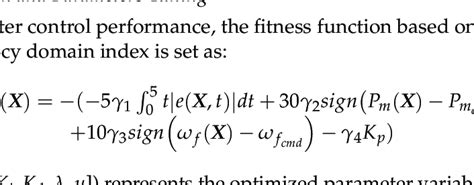 Fitness Function Parameters Table Download Scientific Diagram
