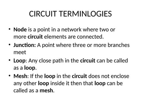 Class 1 Mesh Analysis In Circuittheorypptx