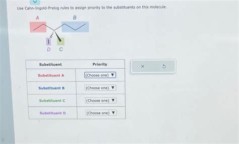Solved Use Cahn Ingold Prelog Rules To Assign Priority To