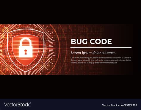 Bug Code The Red Digital Background Royalty Free Vector