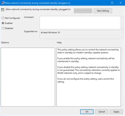 Enable Network Connections While In Modern Standby On Windows