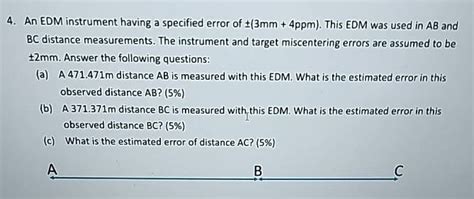 An EDM Instrument Having A Specified Error StudyX