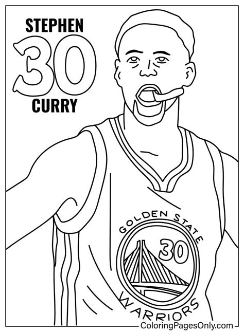 Stephen Curry Coloring Pages Printable Planet
