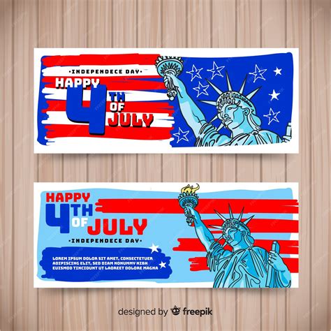 Free Vector Fourth Of July Banners
