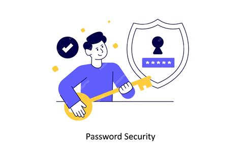 Premium Vector Password Security Flat Style Design Vector