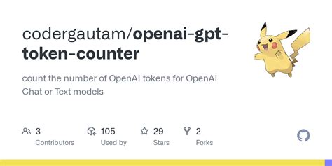 Github Codergautamopenai Gpt Token Counter Count The Number Of Openai Tokens For Openai Chat