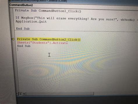 Excel How Can I Open A Specific Worksheet Using Vba Code On A Command