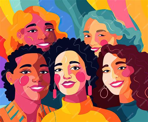 Premium Ai Image Illustration Of Multicultural Friends Ethnic People