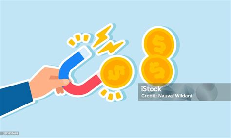 달러 동전을 뽑으려는 자석을 들고 있는 사업가의 손 투자자를 유치하거나 판촉 및 전술을 통해 이익을 얻으려는 비즈니스 전략의