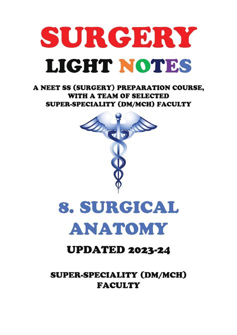 Surgical Anatomy Surgery Notes Gmc Printdoc