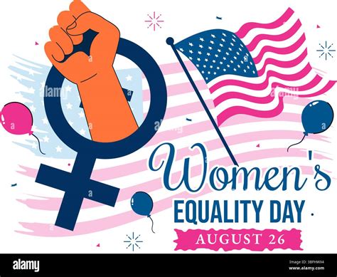Vector Illustration For Womens Equality Day In The United States On